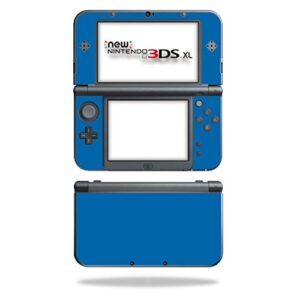 mightyskins skin compatible with new nintendo 3ds xl (2015) cover wrap sticker skins solid blue