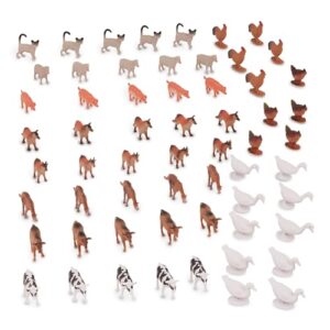 Terra by Battat – Toy Farm Animals Tube – 60 Mini Figures in 12 Realistic Designs – Barnyard Animals in Storage Tube – Cow, Pig, Goat, Sheep & More – Farm Animals – 3 Years +