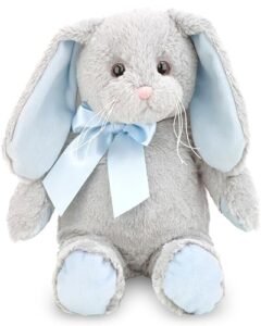 bearington lil' hopsy the stuffed bunny, 12 inch blue stuffed bunny for easter