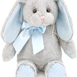 Bearington Lil' Hopsy The Stuffed Bunny, 12 Inch Blue Stuffed Bunny for Easter