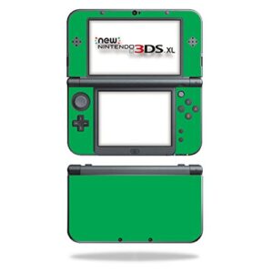 mightyskins skin compatible with new nintendo 3ds xl (2015) cover wrap sticker skins solid green