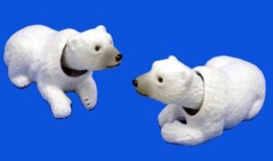 1 piece of the moving bobble head 6 inch white polar bear