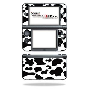 mightyskins skin compatible with nintendo 3ds xl (2015) - cow print | protective, durable, and unique vinyl decal wrap cover | easy to apply, remove, and change styles | made in the usa