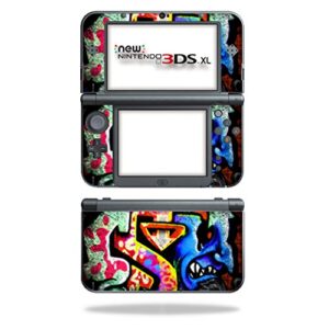 mightyskins skin compatible with new nintendo 3ds xl (2015) cover wrap sticker skins loud graffiti