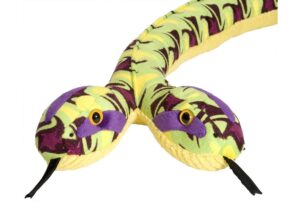 wild republic snake plush stuffed animal toy, gifts for kids, siamese whirlpool, 54 inches