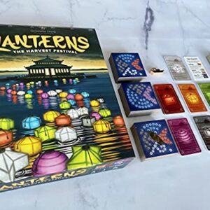 Renegade Game Studios Lanterns: The Harvest Festival, Fast Paced Card Game Set, 2-4 Players, 30 Min Playing Time, Place Tiles to Adorn The Palace Lake with Floating Lanterns, Earn The Most Honor Before The Festival Begins