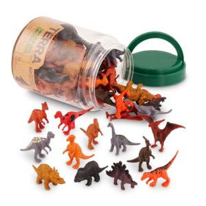 terra by battat – 60 pcs dinosaur figures – assorted plastic mini animal figurines for kids 3+ – birthday party supplies & decorations