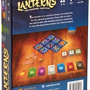 Renegade Game Studios Lanterns: The Harvest Festival, Fast Paced Card Game Set, 2-4 Players, 30 Min Playing Time, Place Tiles to Adorn The Palace Lake with Floating Lanterns, Earn The Most Honor Before The Festival Begins