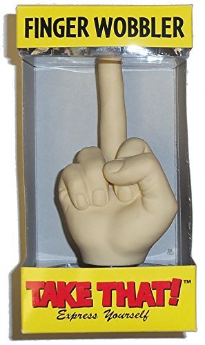 RMCTOYS Middle Finger Statue Hand | Joke Gifts Funny Gag for Adults | Office Novelty Toys | Desk Decoration Trophy Party Award Bobble Wobbler Paperweight