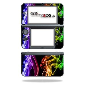 mightyskins skin compatible with nintendo 3ds xl (2015) - bright smoke | protective, durable, and unique vinyl decal wrap cover | easy to apply, remove, and change styles | made in the usa