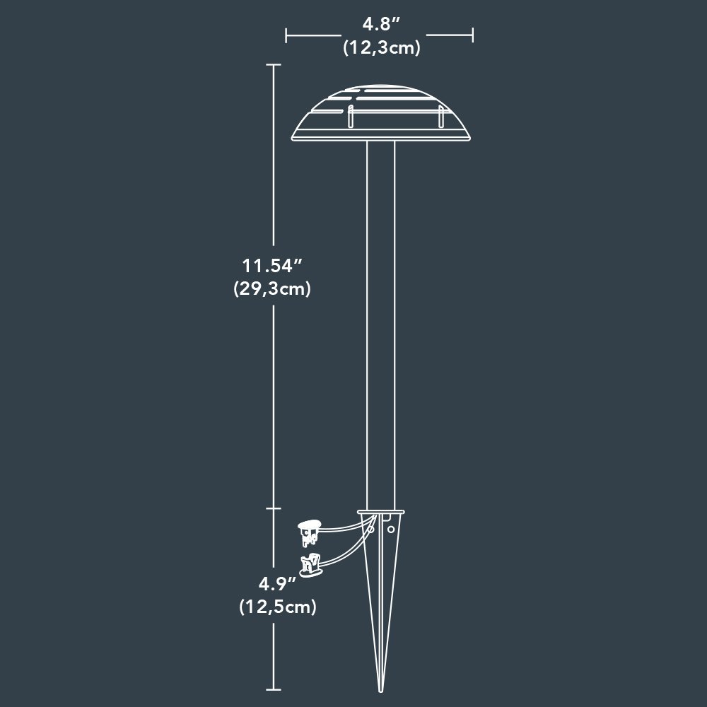 Sterno Home GL33604BK Paradise Low Voltage Cast Aluminium LED Lavelle Light,6-Pack Path Light Kit, Black