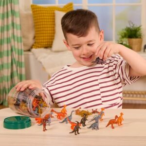 Terra by Battat – 60 Pcs Dinosaur Figures – Assorted Plastic Mini Animal Figurines For Kids 3+ – Birthday Party Supplies & Decorations