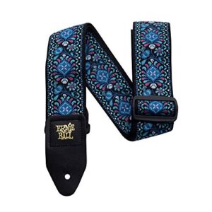 Ernie Ball Jacquard Guitar Strap, Indigo Orchid (P04097), 41" - 72"