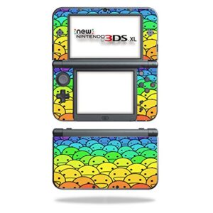 mightyskins skin compatible with nintendo 3ds xl (2015) - happy faces | protective, durable, and unique vinyl decal wrap cover | easy to apply, remove, and change styles | made in the usa