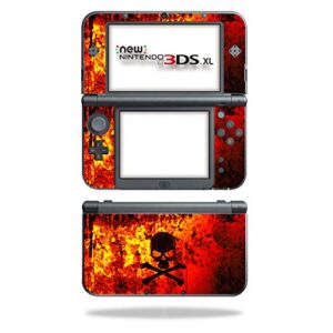 mightyskins skin compatible with nintendo 3ds xl (2015) - bio skull | protective, durable, and unique vinyl decal wrap cover | easy to apply, remove, and change styles | made in the usa