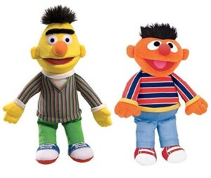 gund sesame street plush animal duo pack, bert/ernie 14 inch