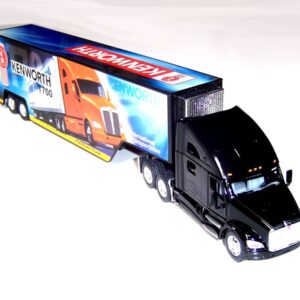 KiNSMART Kenworth T700 Semi Truck Container 13" 1:68 Scale Die Cast Metal Model Toy SetOf4 Blue Red White Black