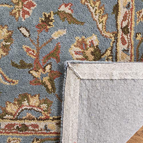 SAFAVIEH Heritage Collection Accent Rug - 3' x 5', Blue & Blue, Handmade Traditional Oriental Wool, Ideal for High Traffic Areas in Entryway, Living Room, Bedroom (HG969A)