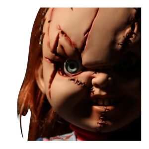 mezco toyz child's play talking mega scale chucky action figure, 15"