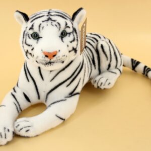 JESONN Realistic Stuffed Animals Soft Plush Toy Tiger Beige for Kids Birthday Gifts,13.5" or 35CM,1PC