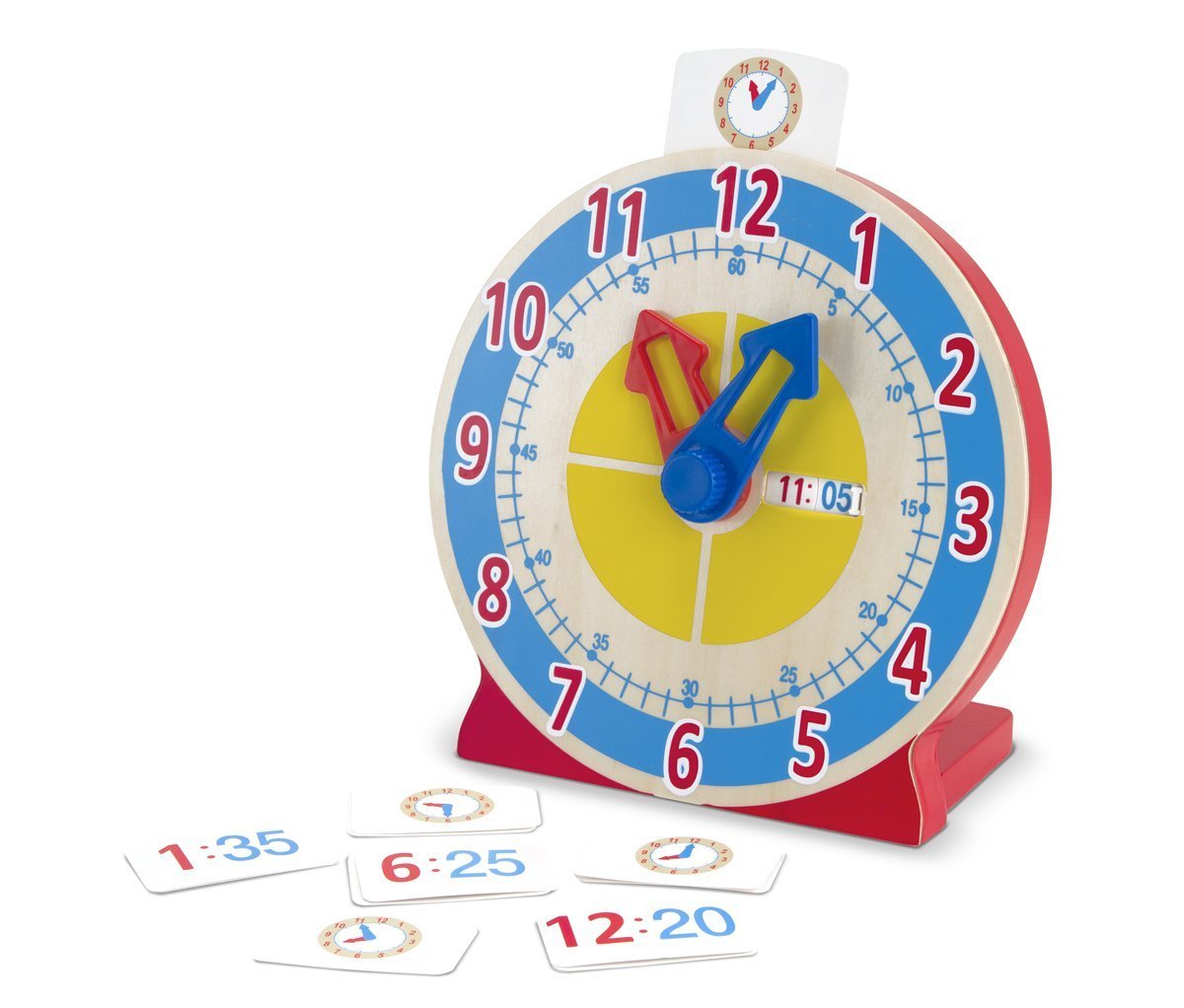 Turn & Tell Clock + 1 Melissa & Doug Scratch Art Mini-Pad Bundle (42840)