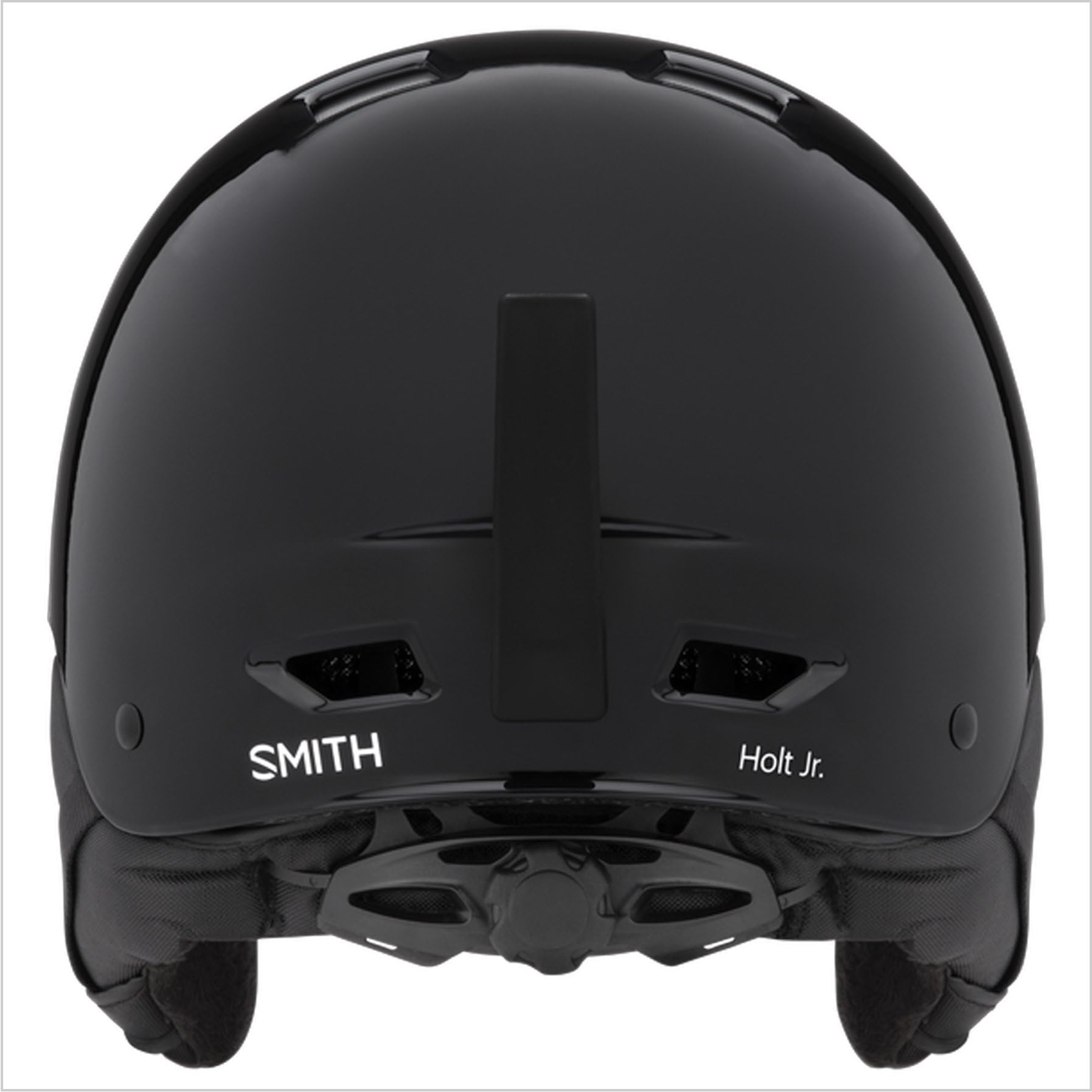 Smith Holt Jr. Snow Helmet – Kids Ski & Snowboard Helmet with Bombshell Construction, Adjustable Fit, Ear Padding & Ventilation – Head Protection for Boys & Girls – Black, Youth Medium