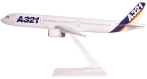 flight miniatures airbus demo (87-05) a321-200 1:200 scale - plastic snap-fit model airplane - collectible replica of airbus demo airlines aircraft - part# aab-32100h-001