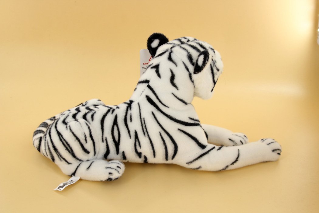 JESONN Realistic Stuffed Animals Soft Plush Toy Tiger Beige for Kids Birthday Gifts,13.5" or 35CM,1PC