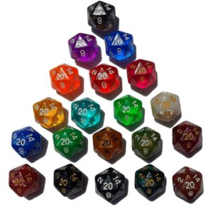 the 20/20 dice pack | twenty 20-sided dice