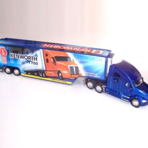 KiNSMART Kenworth T700 Semi Truck Container 13" 1:68 Scale Die Cast Metal Model Toy SetOf4 Blue Red White Black