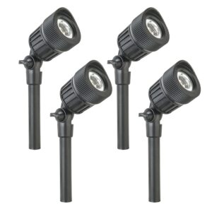 sterno home gl33010bk paradise low voltage micro spot light kit, 4-pack, black, 4 piece