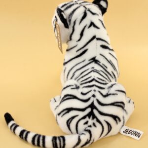 JESONN Realistic Stuffed Animals Soft Plush Toy Tiger Beige for Kids Birthday Gifts,13.5" or 35CM,1PC