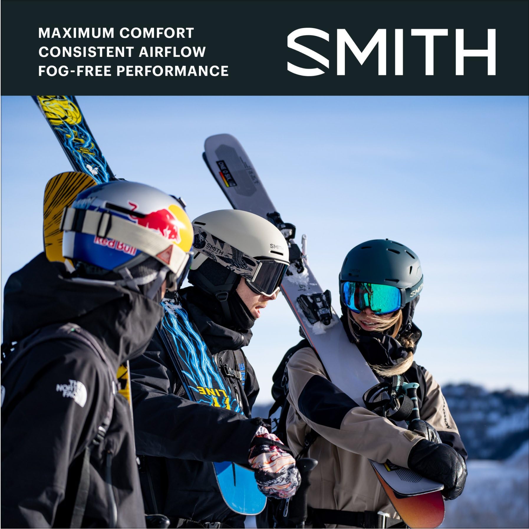 Smith Holt Jr. Snow Helmet – Kids Ski & Snowboard Helmet with Bombshell Construction, Adjustable Fit, Ear Padding & Ventilation – Head Protection for Boys & Girls – Black, Youth Medium