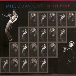 Miles Davis/edith Piaf Forever Self-adhesive Stamp Sheet of 20 Scott 692-4693