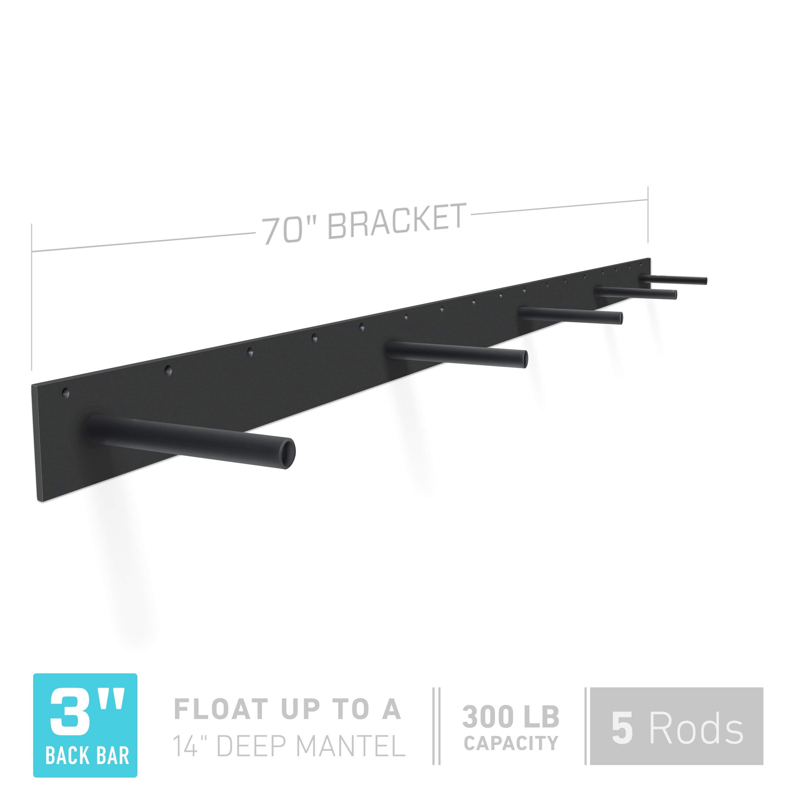 The Original Heavy Duty Steel Hidden Mantel Bracket (70)