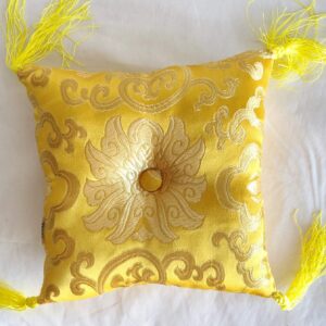 F699 Silk Brocade Cushion Pillow for Tibetan Singing Bowl Hand Made in Nepal