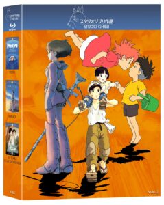 studio ghibli [3 peliculas blu-ray/import] 1-.ponyo & 2-.nausicaa & 3-.la tumba de las luciernagas.