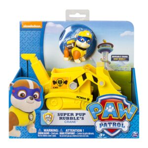 Paw Patrol Super Pup Rubble's Crane, Vehicle and Figure