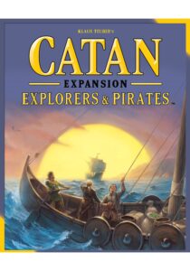 catan explorers & pirates board game expansion - set sail on epic adventures! strategy game, family game for kids and adults, ages 12+, 3-4 players, 90 minute playtime, made by catan studio