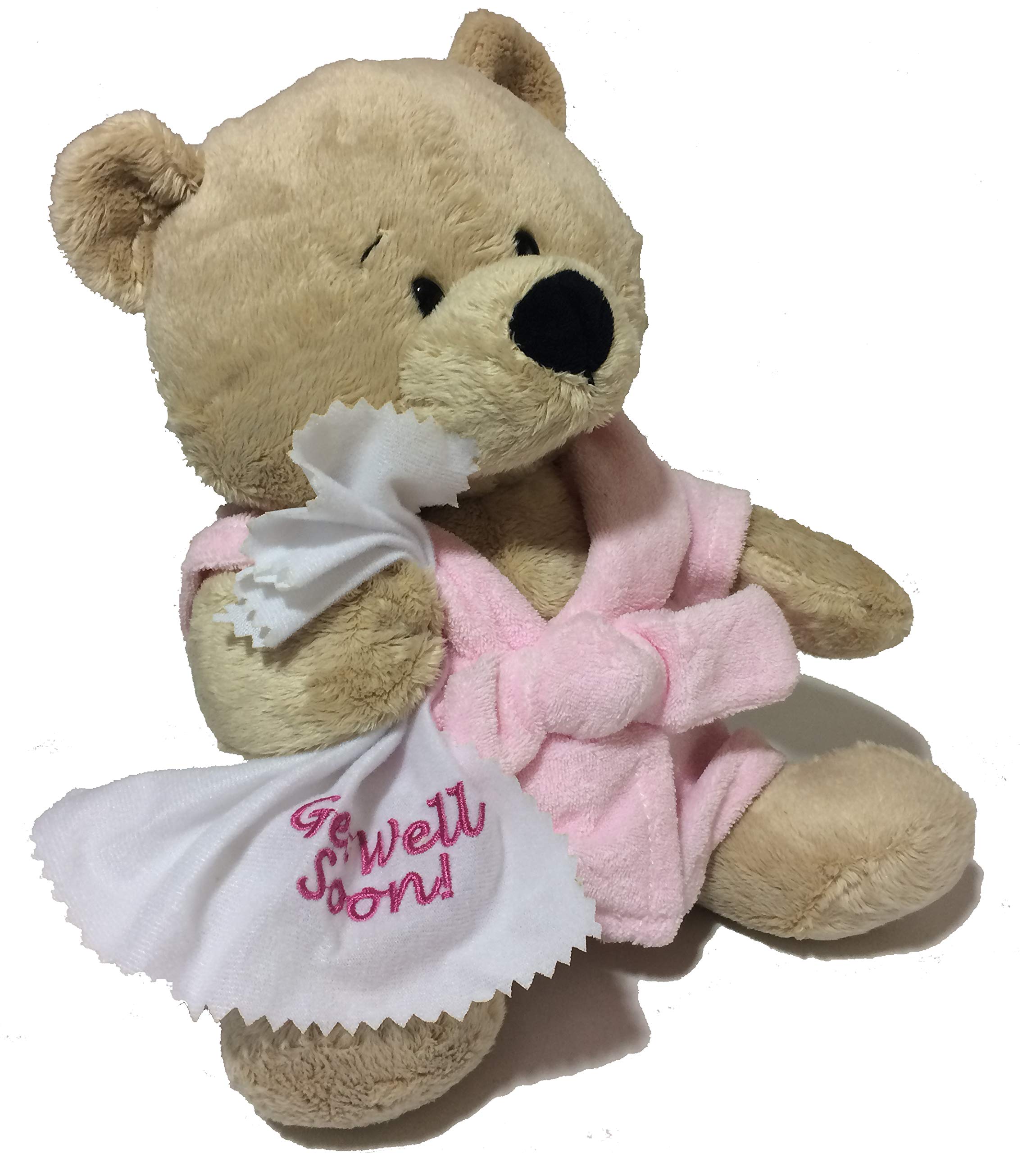 Ganz 10.5" Get Well Teddy with Pink Robe Plush