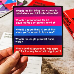 All Things Equal, Inc. ADULT LOADED QUESTIONS, a Rousing Adult Party Game, Over 300 Suggestive, Silly, Stimulating Questions, 4 to 6 Players, for Ages 17 and up