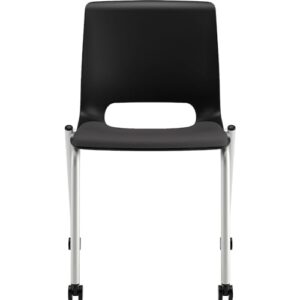 HON MG201CU10 Motivate Seating Upholstered 4-Leg Stacking Chair, Black/Onyx/Platinum, 2/Carton