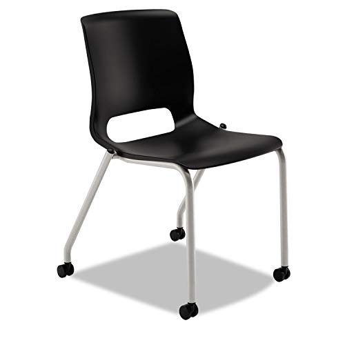 HON MG201CU10 Motivate Seating Upholstered 4-Leg Stacking Chair, Black/Onyx/Platinum, 2/Carton