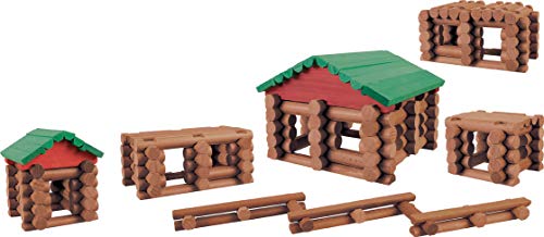 LINCOLN LOGS Collector's Edition Village Set - 327 Real Wood Pieces, Ages 3+, Retro Building Toy for Boys/Girls, Creative Construction Game