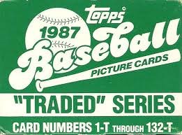 topps 1987 traded complete baseball card set, unopened-full set of 132 cards