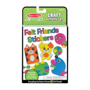 melissa & doug on the go felt friends craft activity set with 188 felt stickers - fsc certified