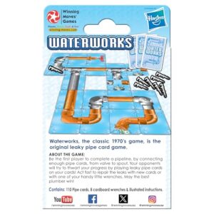 Winning Moves Games Classic Waterworks USA, Leaky Pipe Card Game, for 2 to 4 Players, Ages 8+