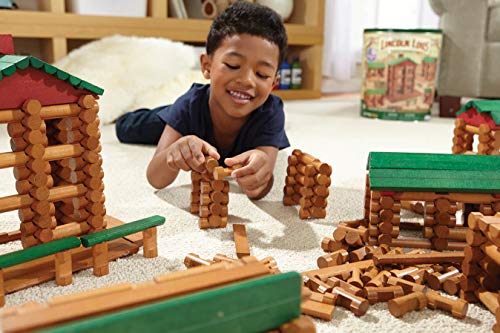 LINCOLN LOGS Collector's Edition Village Set - 327 Real Wood Pieces, Ages 3+, Retro Building Toy for Boys/Girls, Creative Construction Game