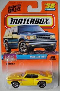 matchbox classic decades yellow pontiac gto #38