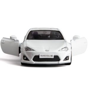 RMZ City 1:36 Diecasting Alloy Car Model Toyota 86 Toy Car, Pull Back Vehicles Toy Car for Toddlers Kids Boys Girls Gift White